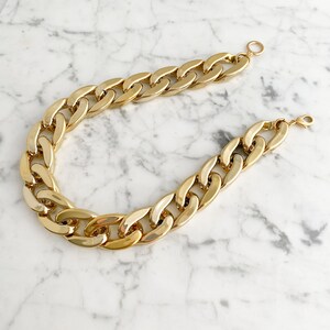 Chunky Gold Chain Necklace, Super Lightweight Gold Plated Plastic Chain ...