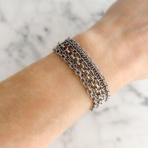 Layered Bracelet Silver • Bracelet Stack Set Silver • Multi Chain ...