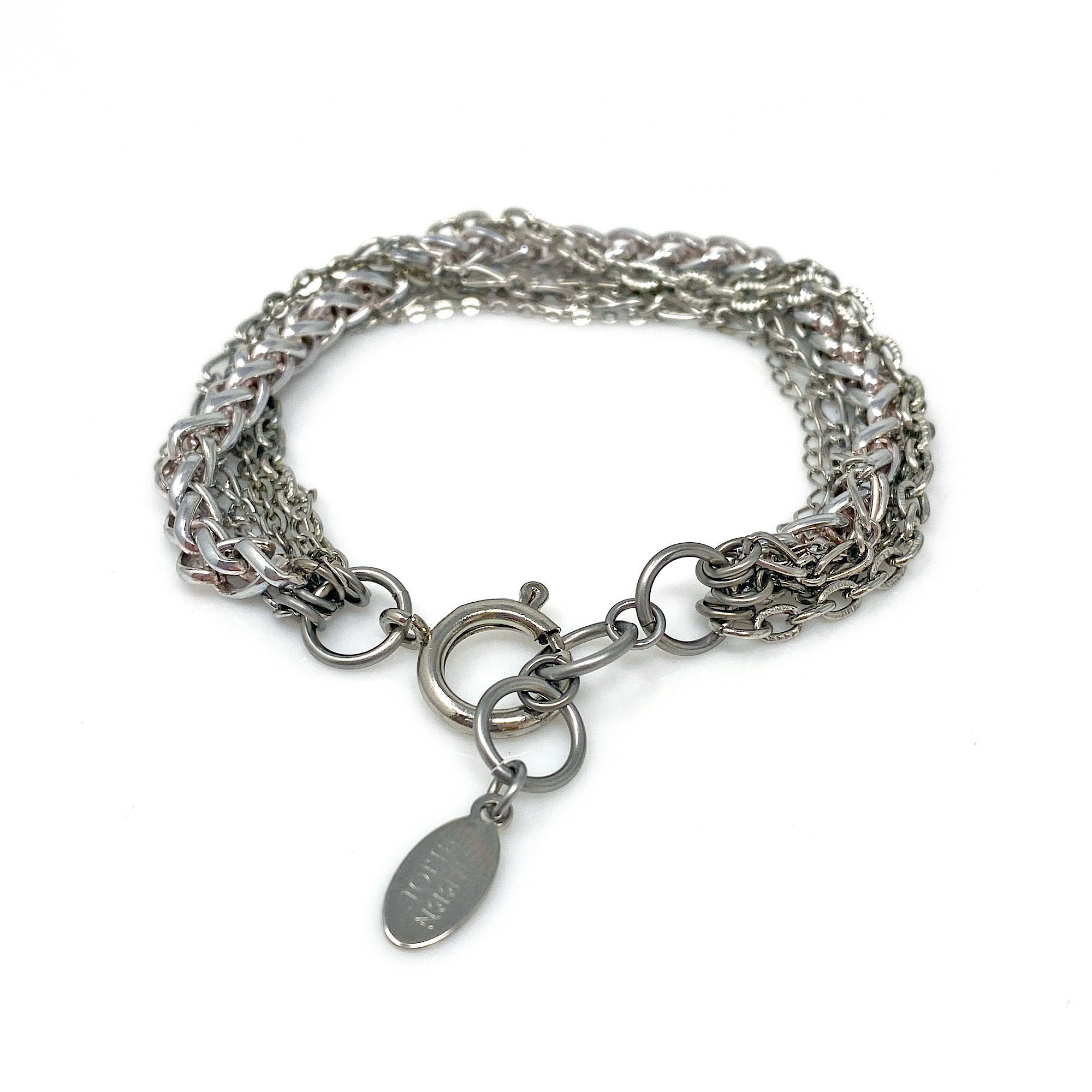 Layered Bracelet Silver Bracelet Stack Set Silver Multi | Etsy