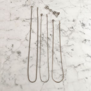 Vintage Silver Snake Chain Triple Strand Necklace, Wear 1, 2 or 3 ...