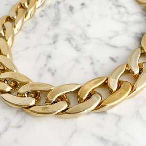 Chunky Gold Chain Necklace, Super Lightweight Gold Plated Plastic Chain ...