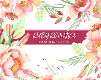 Ruby Wedding Clipart - Etsy