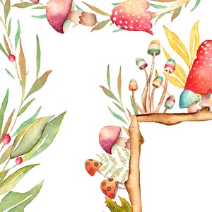 Watercolor Mushroom Clipart, Fall Clipart, Autumn Png, Fall Frames ...