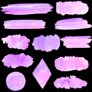 Lilac Watercolor Splash Clipart, Purple Ombre Background, Wedding ...