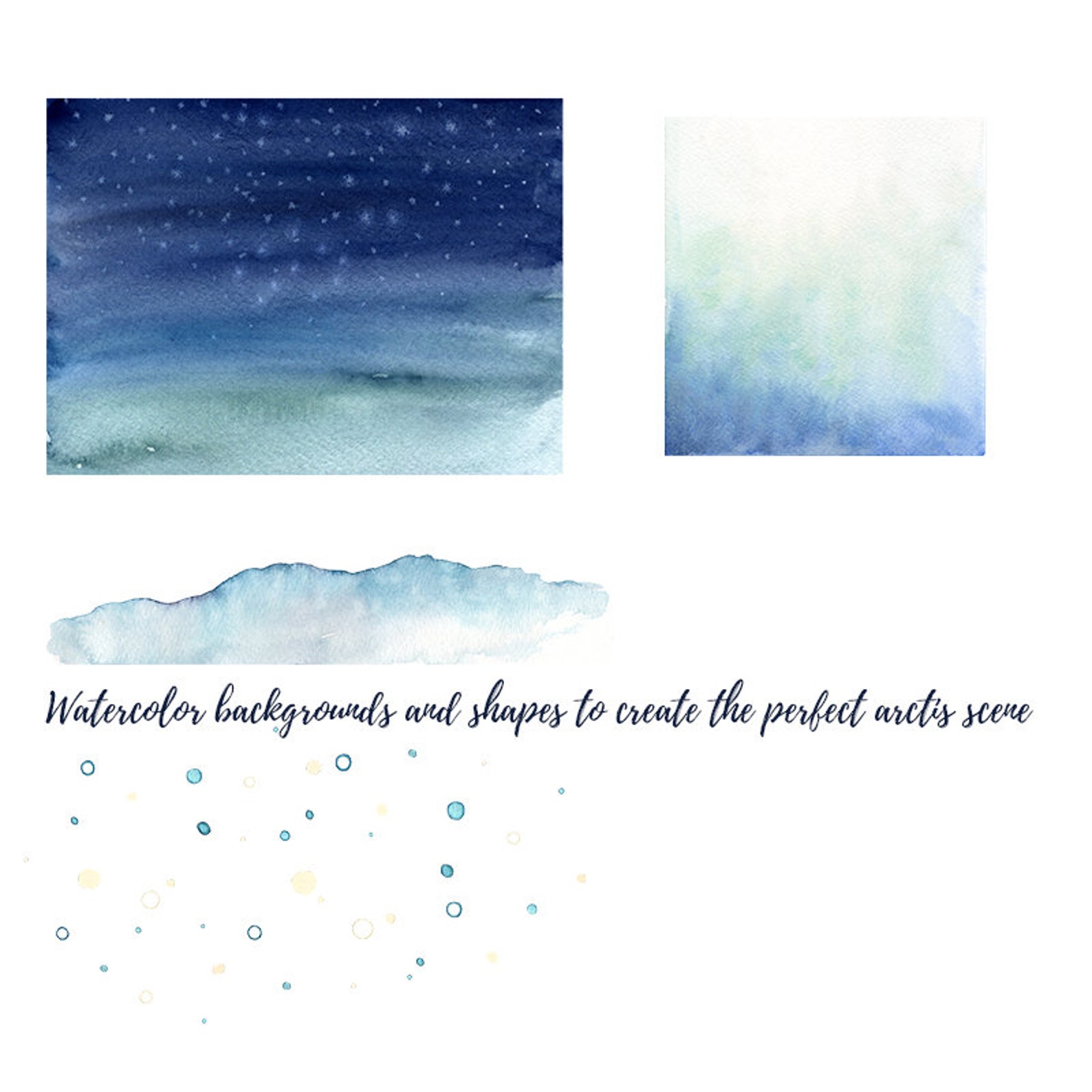 Watercolor Arctic Animals Watercolor Clipart Winter Graphics | Etsy