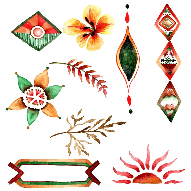 Boho Pattern Clipart Border Clipart Indian Clipart Bohemian - Etsy