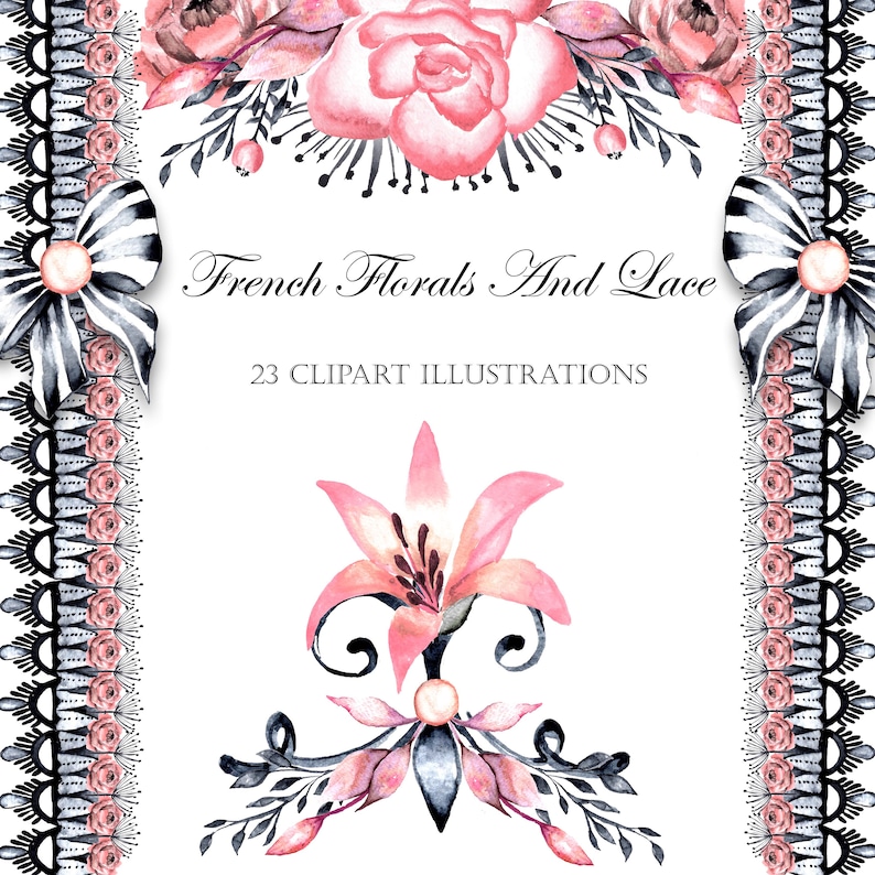 French Clipart Watercolor Clipart French French Drawing - Etsy