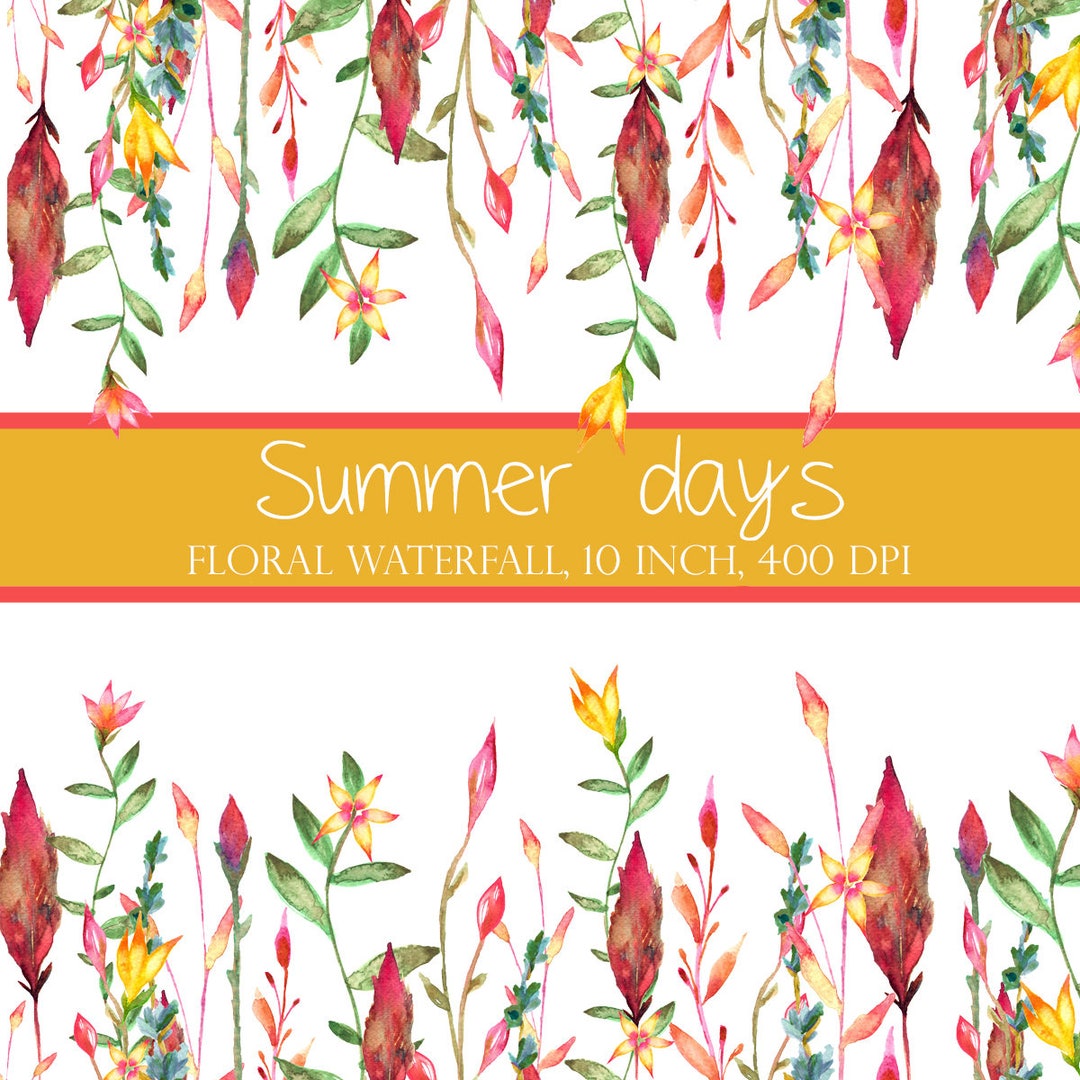 Summer Floral Clipart, Diy Illustrations, Png Drawings, Summer Florals ...