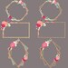 Geometric Floral Frames, Rose Gold Frame Clipart, Gold Glitter, Wedding ...