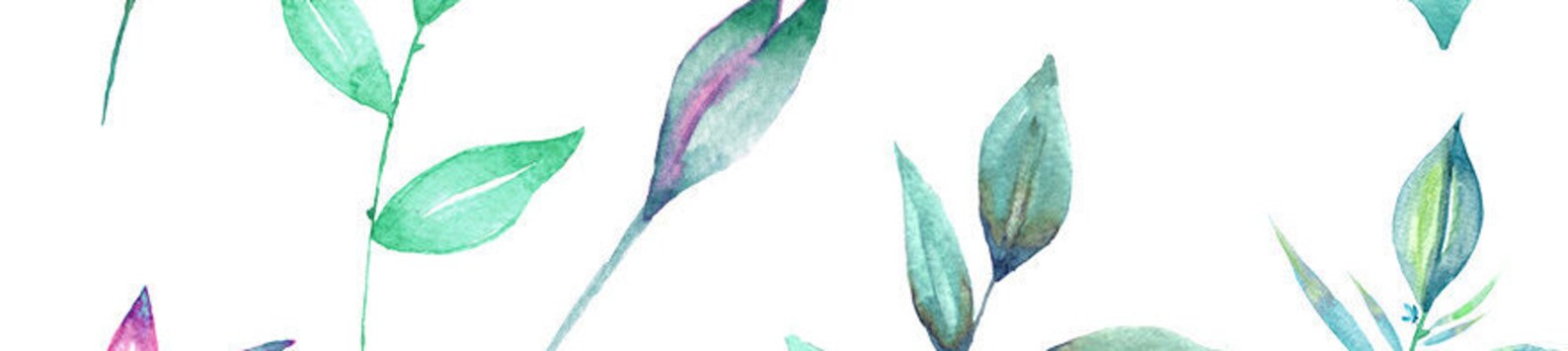 Summer Watercolor Clipart Summer Leaves Illustrations - Etsy