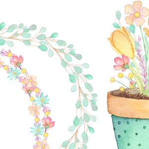 Watercolor Floral Spring Clipart, Easter Clipart, Easter Flowers ...