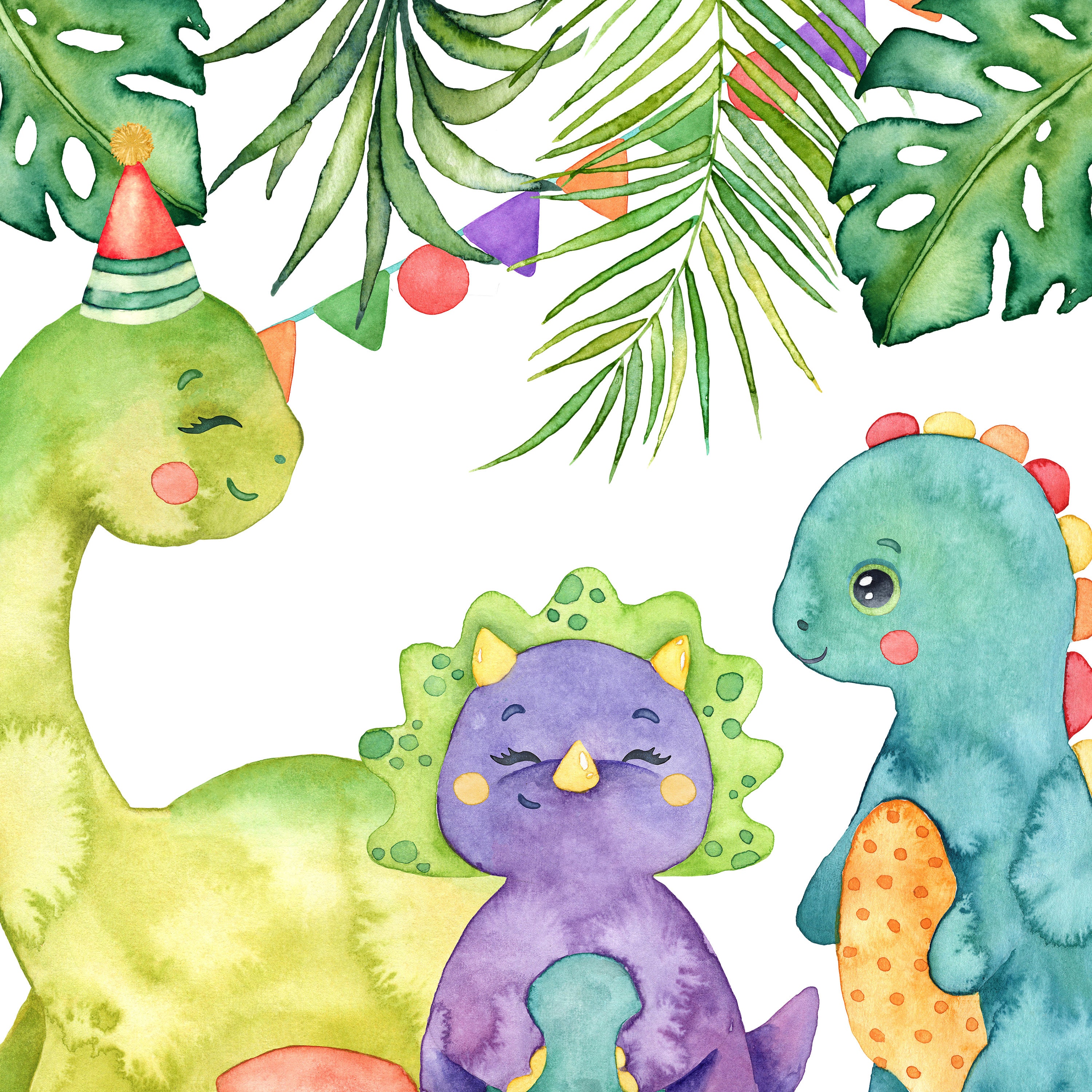 Watercolor Dinosaur Clipart Baby Dinosaur Clip Art Dinosaur - Etsy