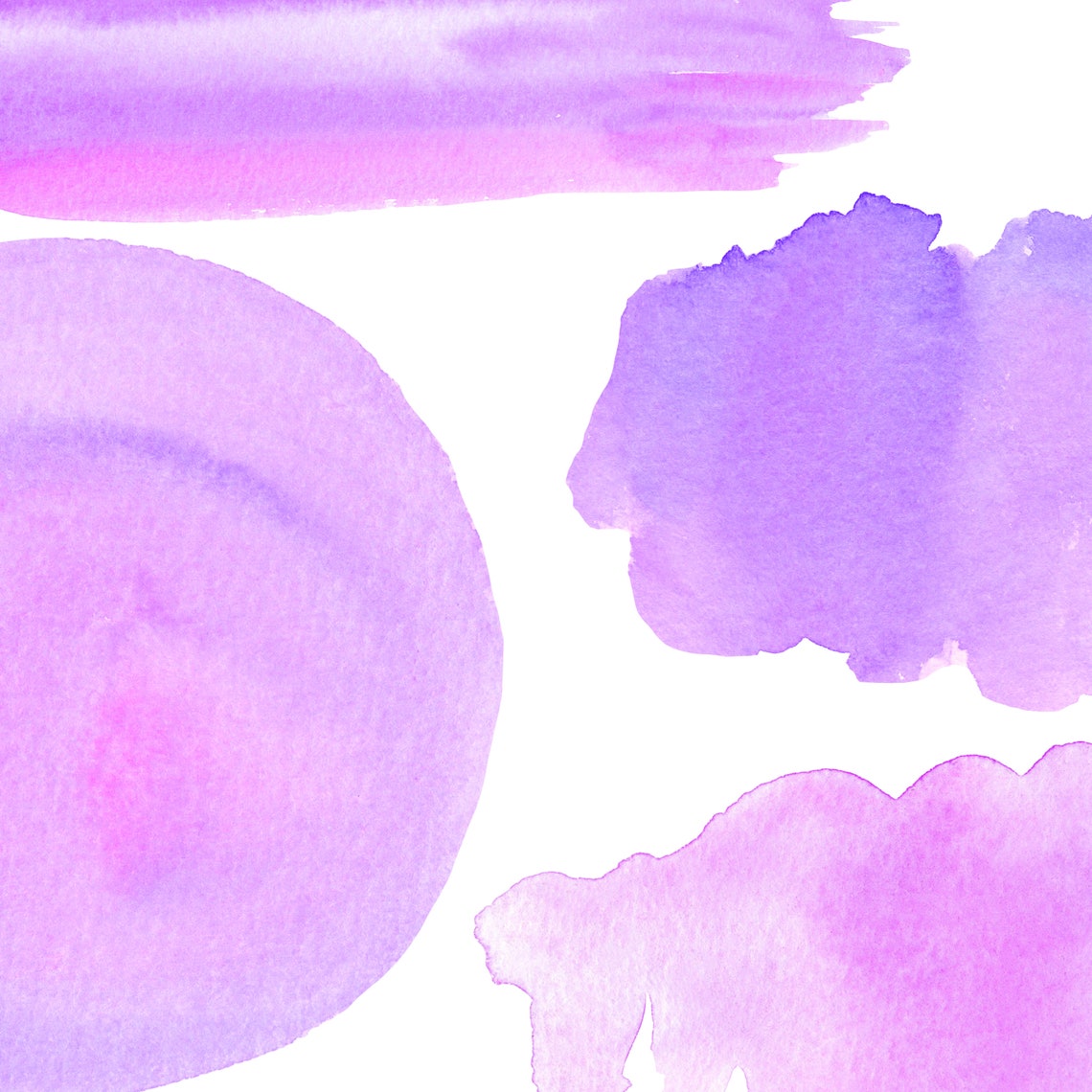 Lilac watercolor splash clipart purple ombre background | Etsy