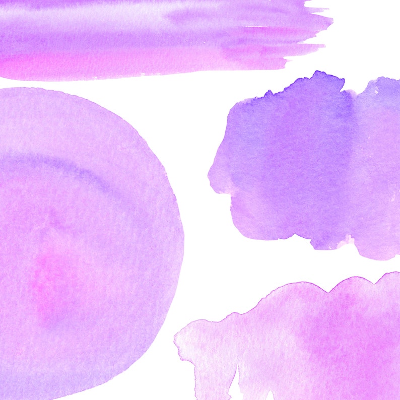 Lilac Watercolor Splash Clipart Purple Ombre Background - Etsy