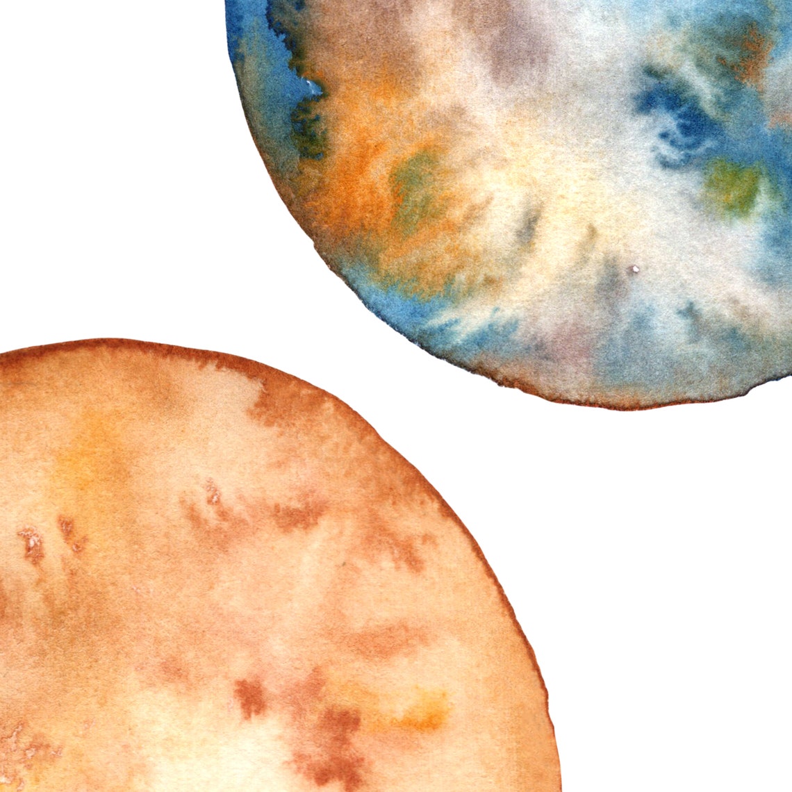 Watercolor Moon Moon Phases Moon Clipart Boho Clipart Hand - Etsy