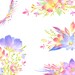 Spring Watercolor Clipart, Rainbow Flowers, Birthday Clipart, Hand ...