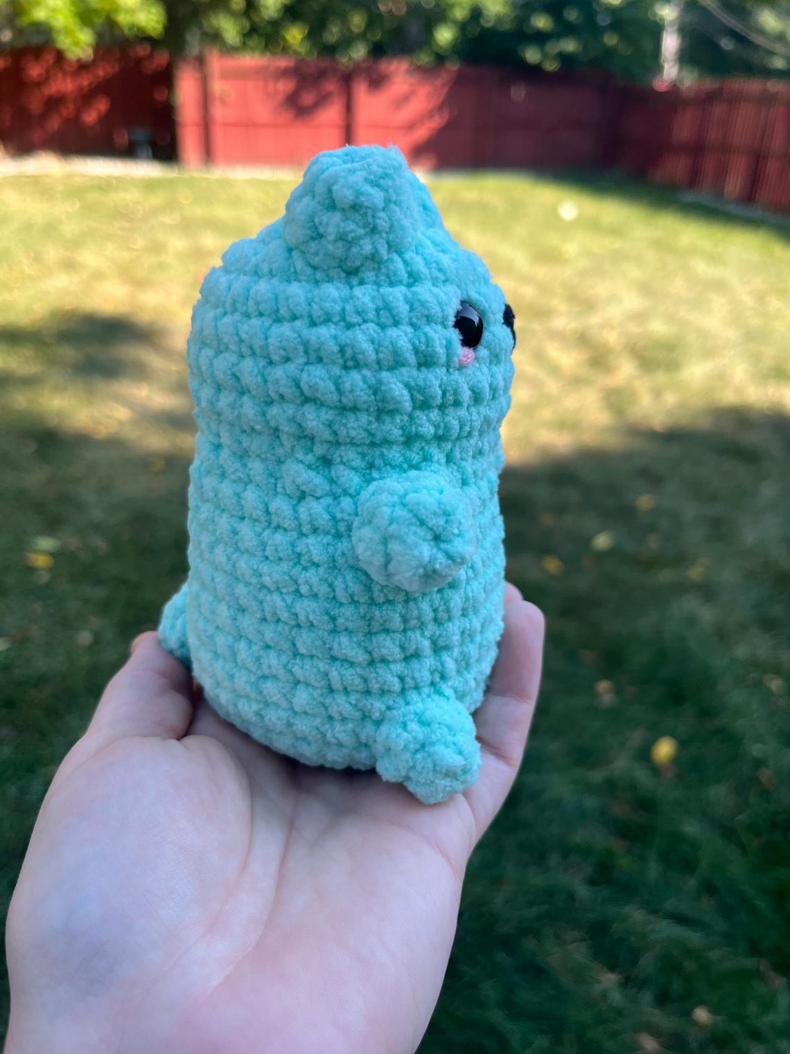 Teal Chonk Crochet Bear Plushie, One Handmade Plush, Amigurumi Toy Made ...