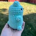Teal Chonk Crochet Bear Plushie, One Handmade Plush, Amigurumi Toy Made ...