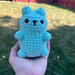Teal Chonk Crochet Bear Plushie, One Handmade Plush, Amigurumi Toy Made ...