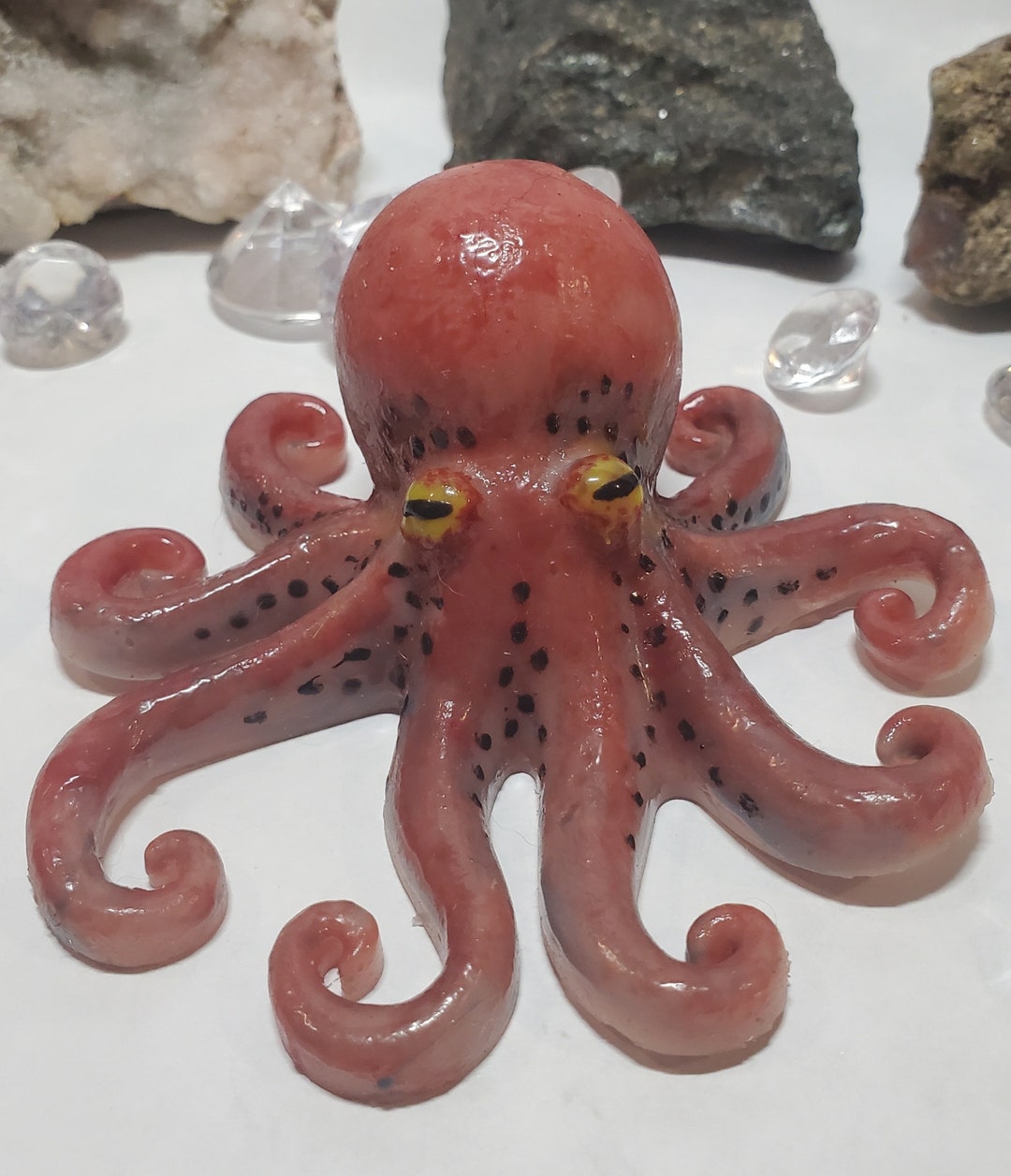Large Silicone Octopus in Plastic Fish Bowl - Etsy