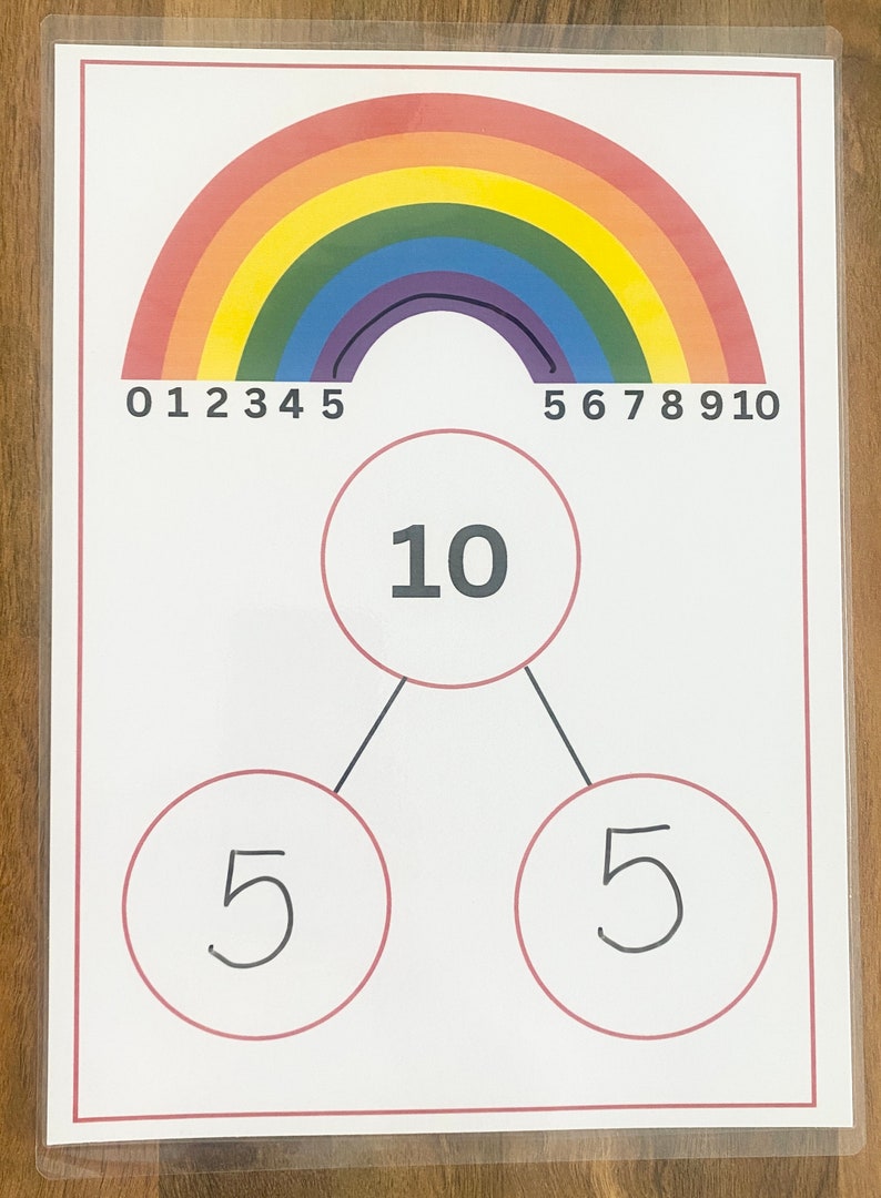 KS1 Rainbow Number Bonds Pre School Reception Learning. 2 - Etsy