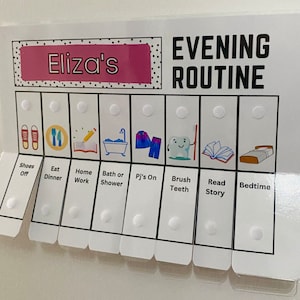 Personalised Visual Routine Chart Morning /evening SEN/ASD Learning ...