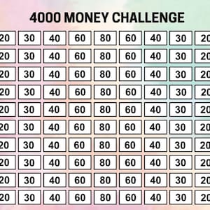 2000,4000,5000!!! MONEY TIN TRACKER Sticker- Money Envelope Challenge ...