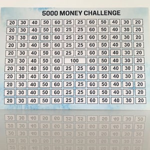 2000,4000,5000!!! MONEY TIN TRACKER Sticker- Money Envelope Challenge ...