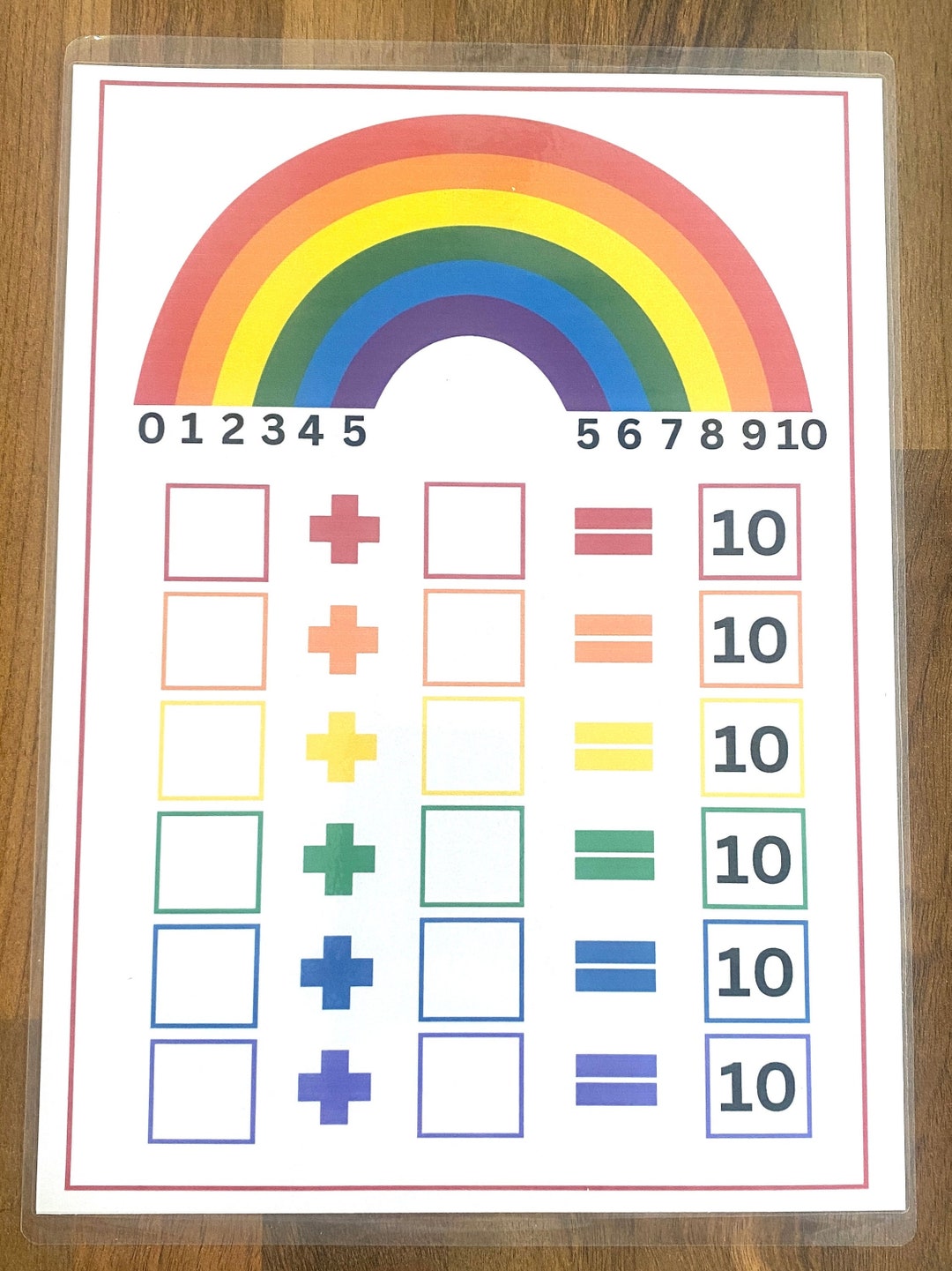 KS1 Rainbow Number Bonds, Pre School, Reception Learning. 2 ACTIVITIES ...