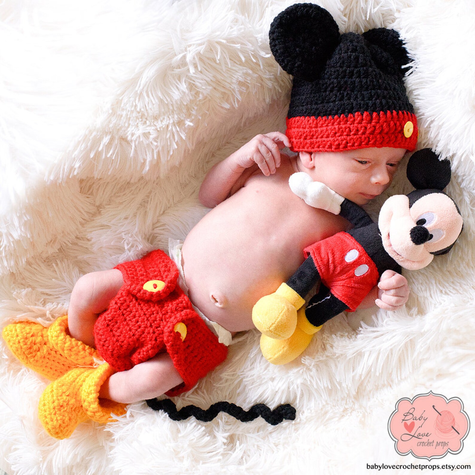 Disney Mickey Mouse Ears Infant Newborn Baby Outfit Beanie Hat - Etsy ...