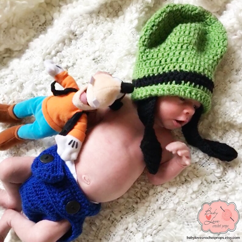 Disney Goofy Inspired Infant Newborn Baby Outfit Beanie Hat | Etsy
