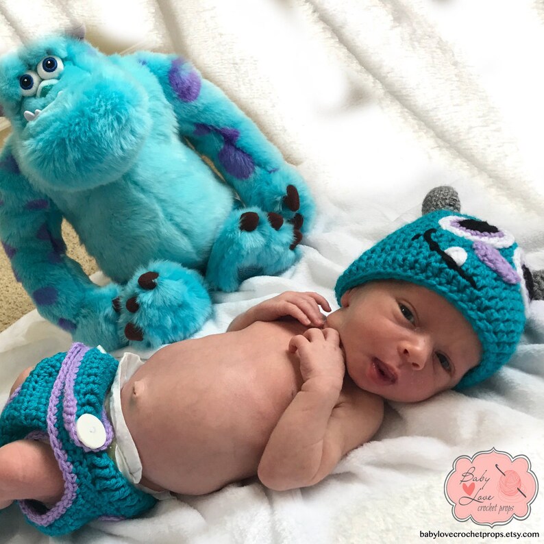 Disney Monsters Inc Inspired Sulley Infant Newborn Baby Outfit - Etsy