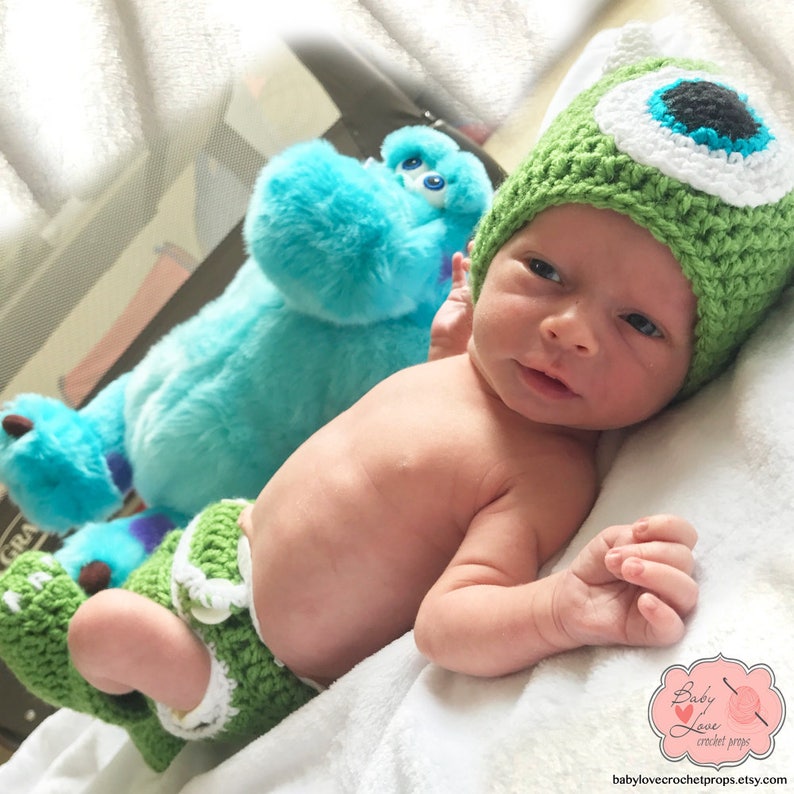 Disney Monsters Inc Inspired Mike Wazowski Infant Newborn Baby | Etsy