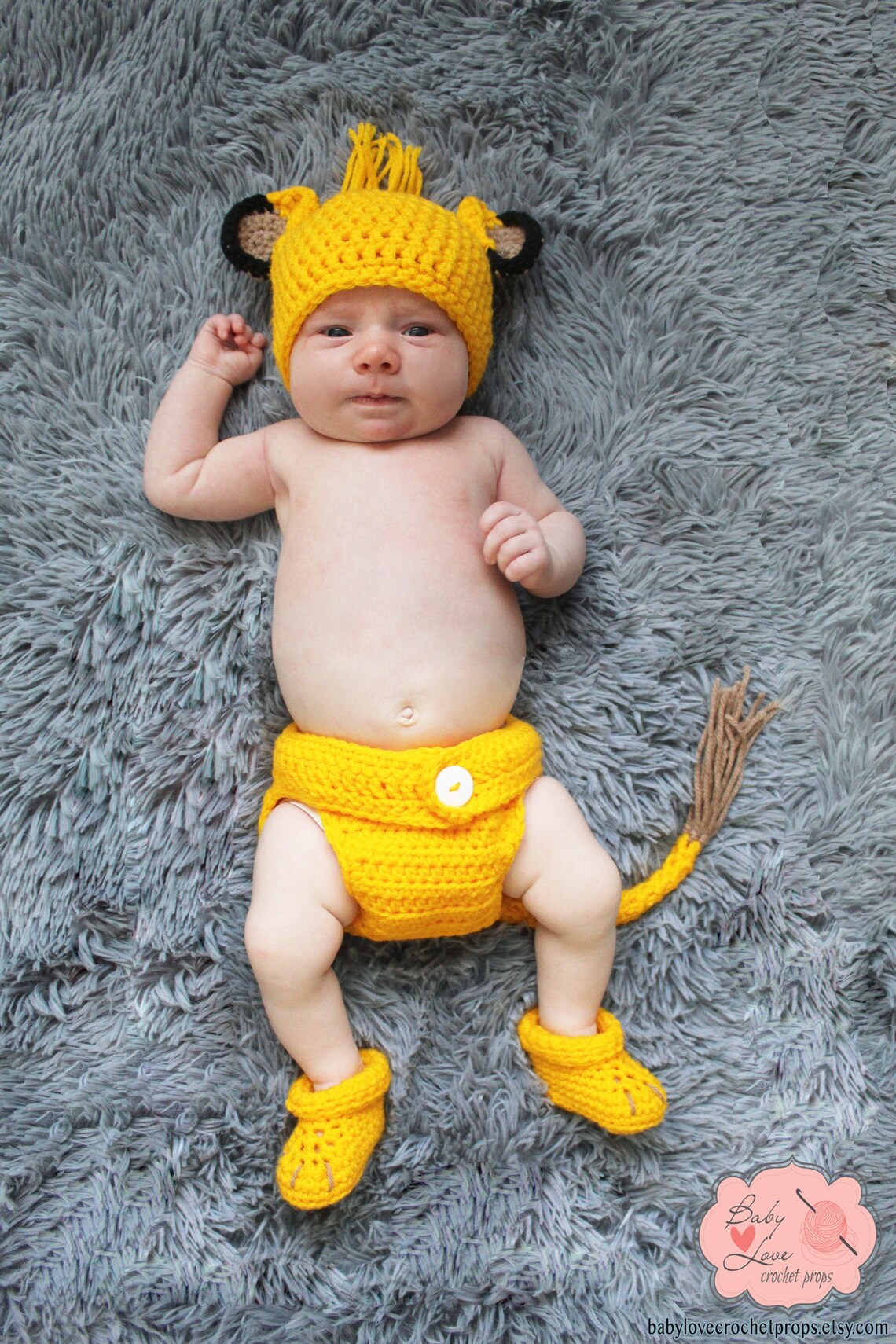 Disney Simba Lion King Inspired Infant Newborn Baby Outfit Beanie Hat ...