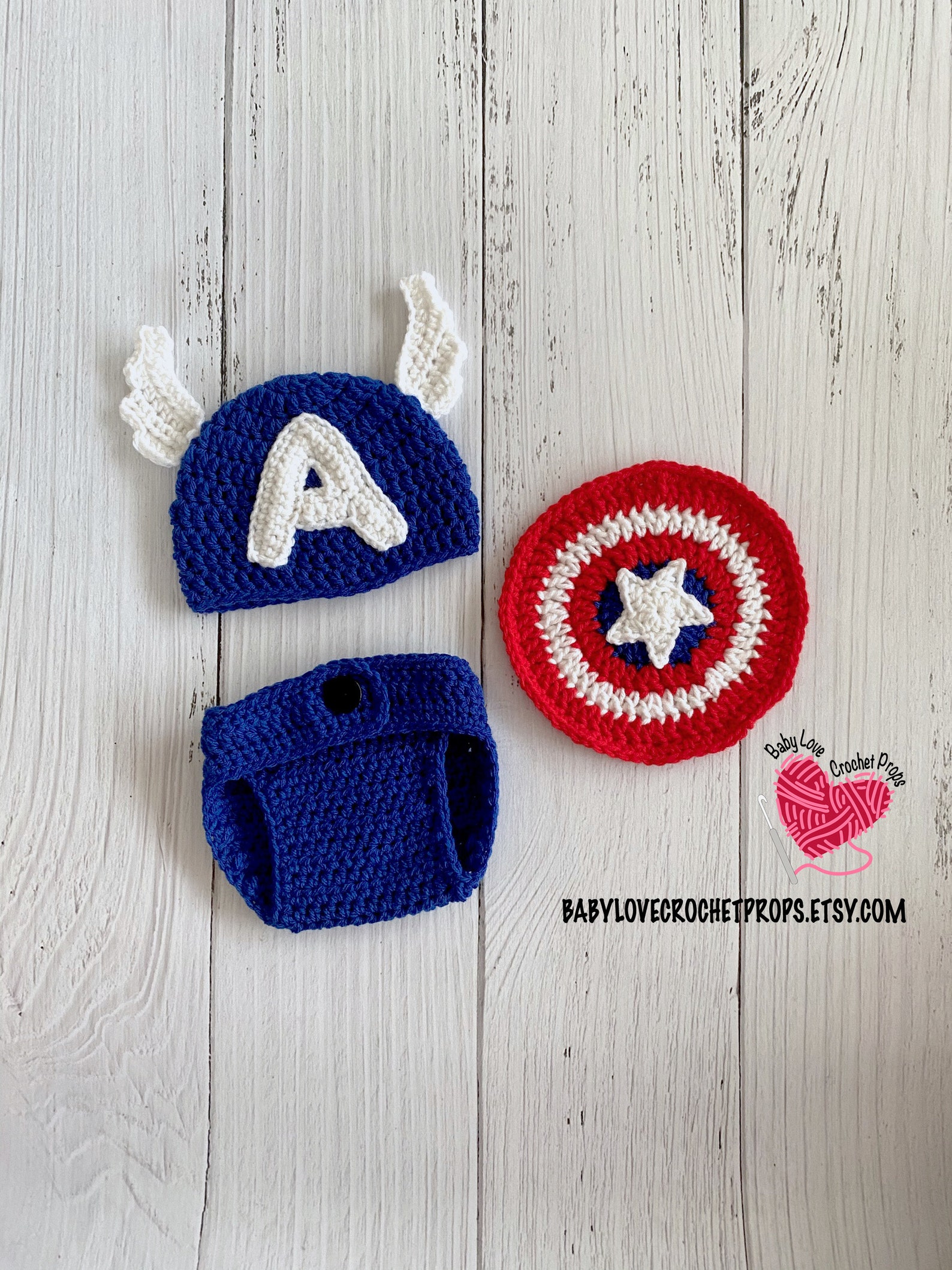 Captain America Classic Disney Marvel Infant Newborn Baby Outfit Beanie ...