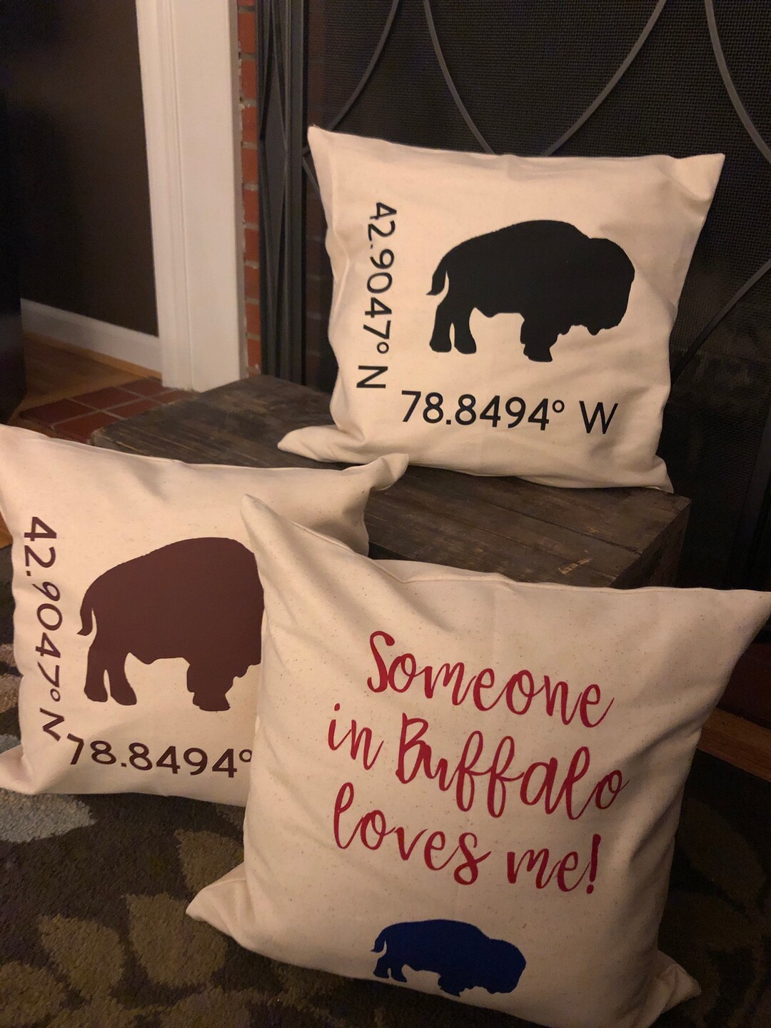 Buffalo Throw Pillows - Etsy