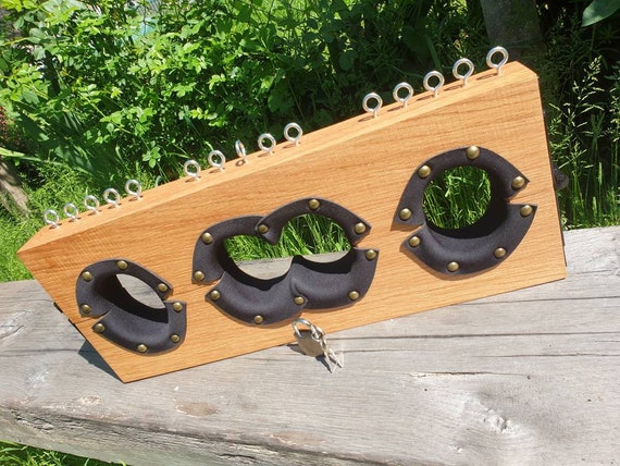 OAK Ankle Stocks / Pillory for BDSM Bondage & Tickling Made | Etsy