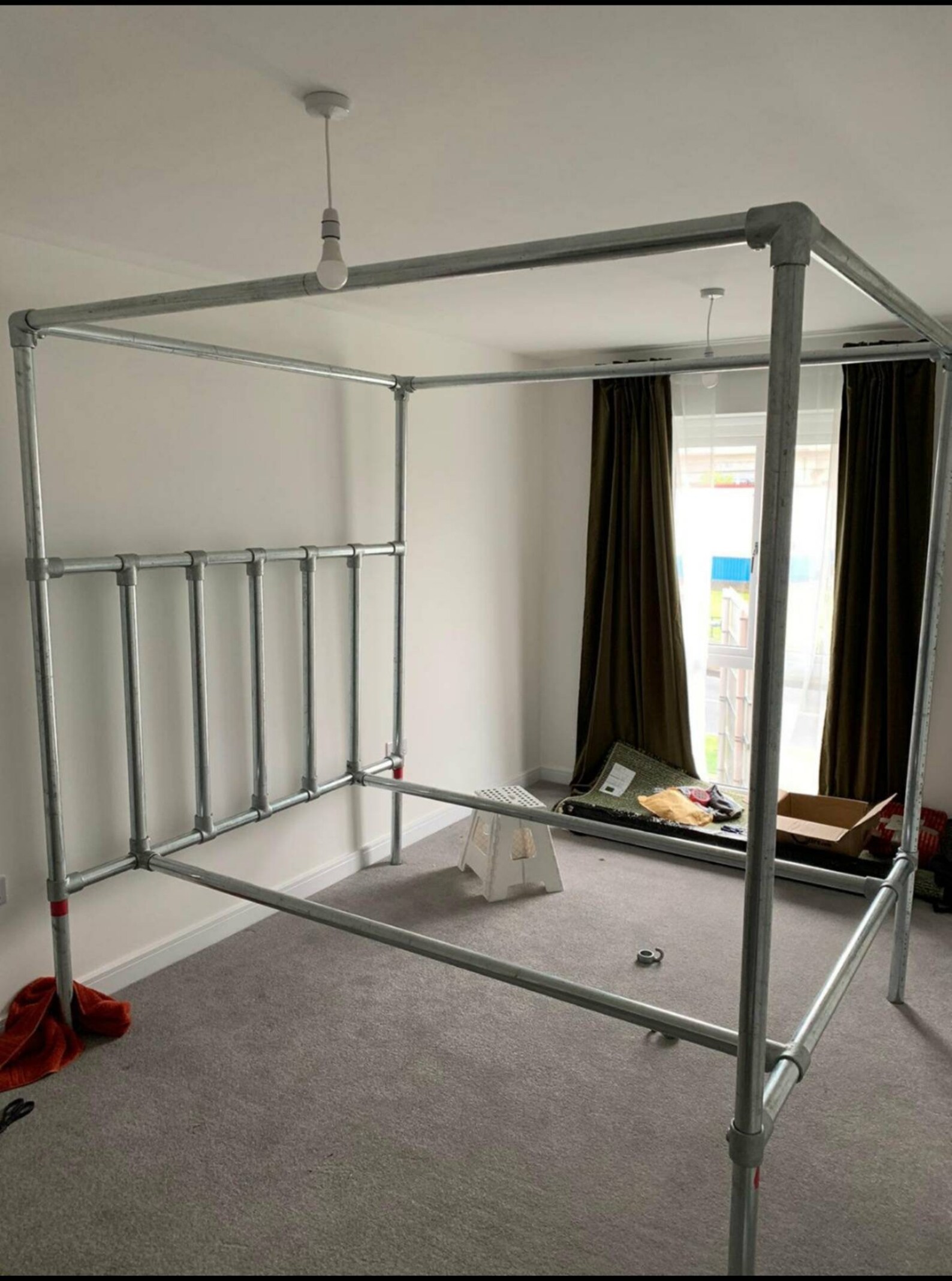 Scaffold Four Poster Bed Frame Steel Scaffolding Frame for - Etsy