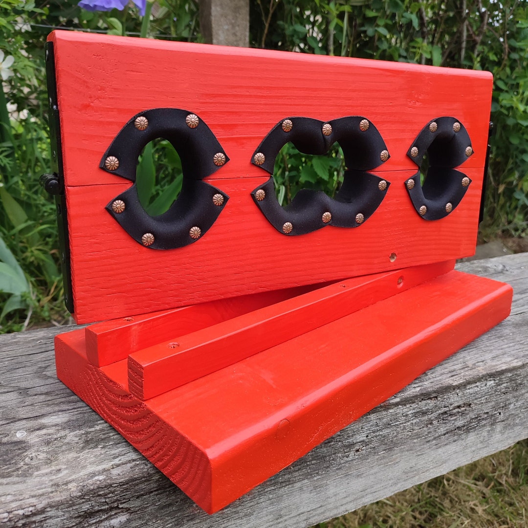 Painted (any Colour) Ankle Foot Stocks With Base & Eyelets for BDSM ...