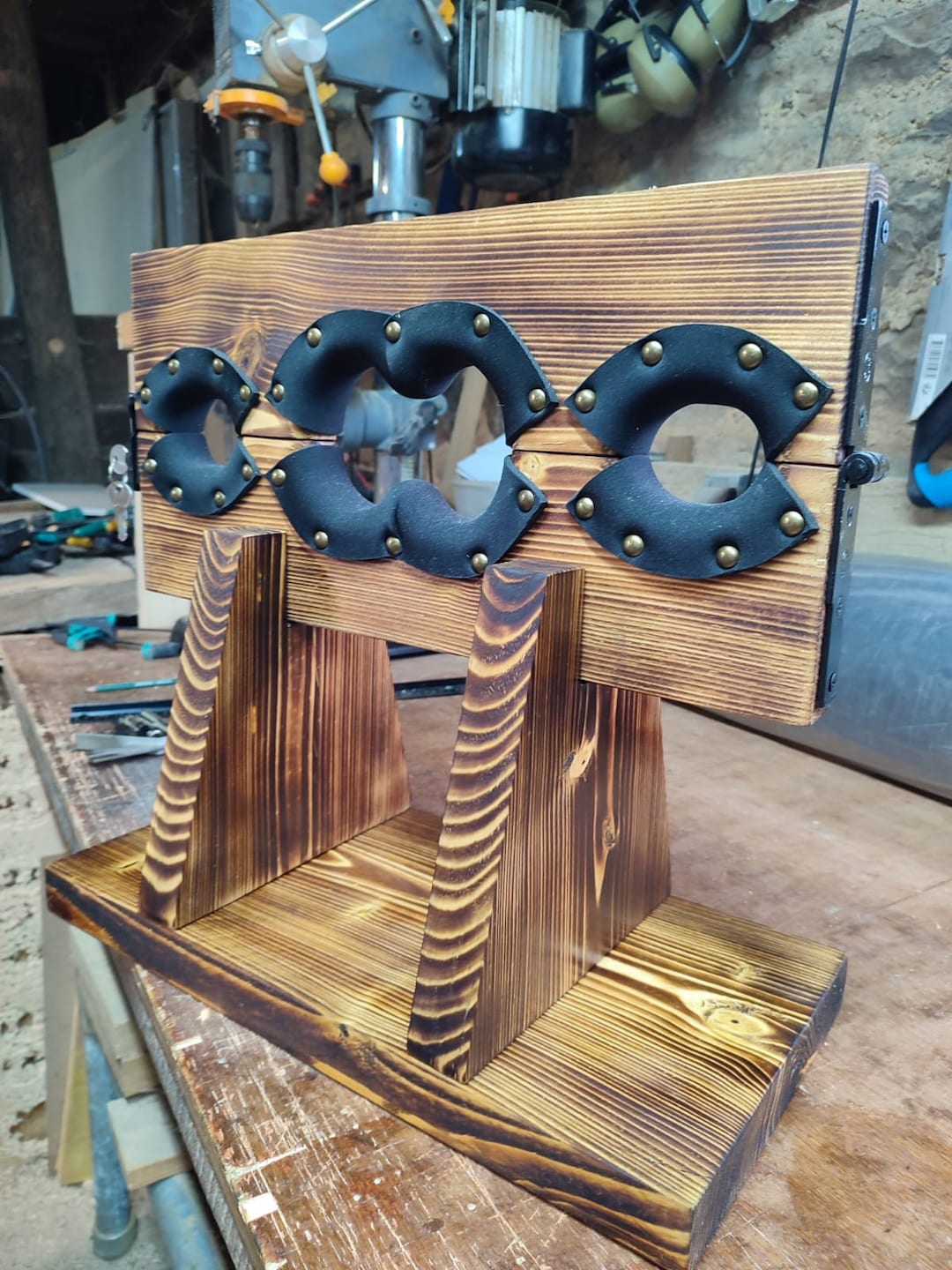 Ankle Foot Stocks With Raised Base & Eyelets for BDSM, Bondage and ...