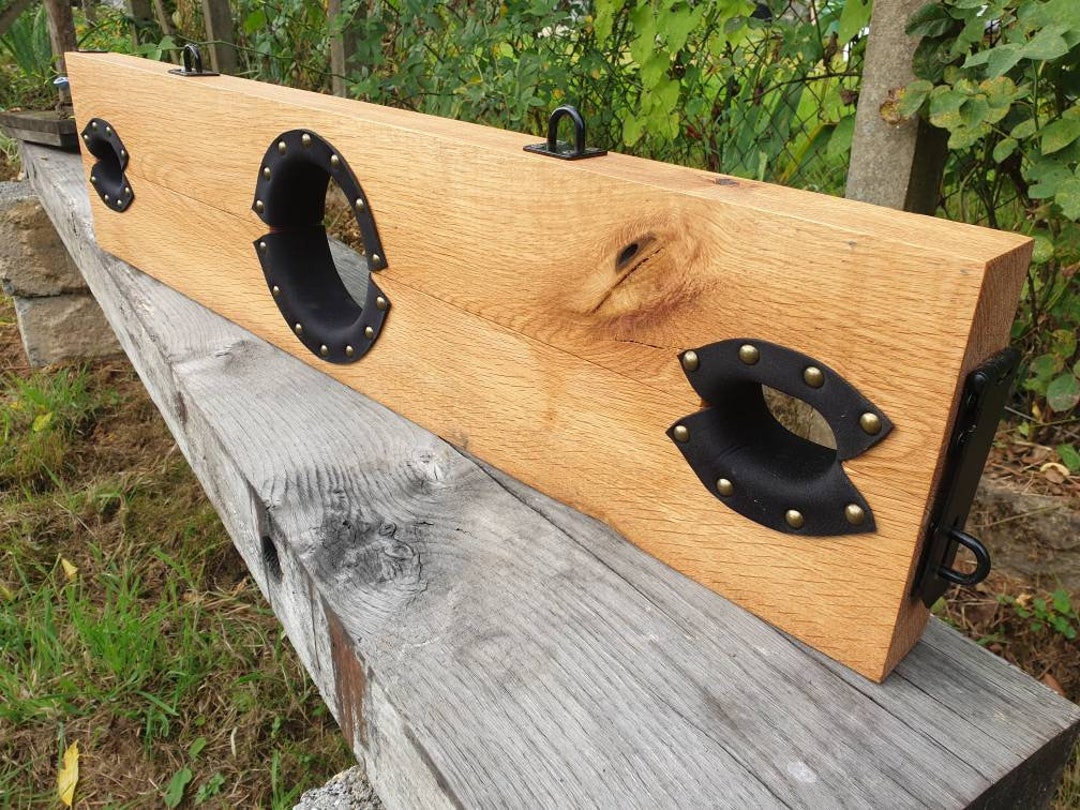 Oak Pillory Wrist To Neck Bondage Stocks Made To Order Bdsm Dungeon