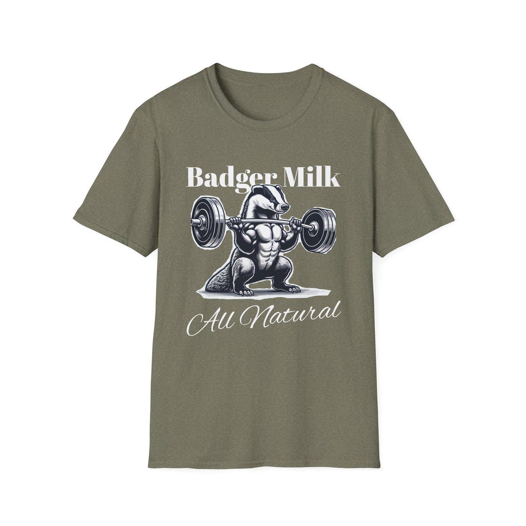 Badger Milk T-shirt Funny Animal Graphic Tee - Etsy