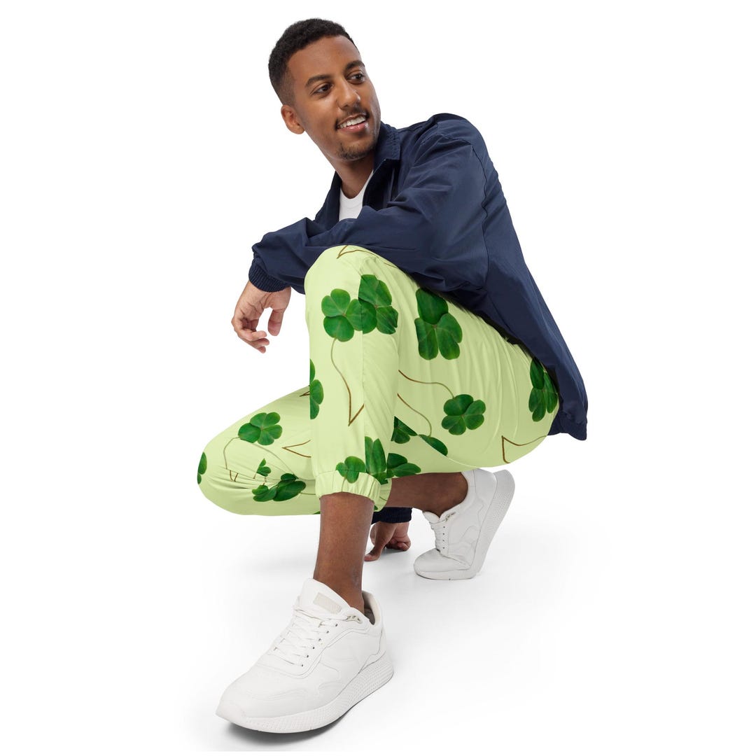 St. Patricks Day Pants, Four Leaf Clover Pants, Lucky Charm Track Pants ...