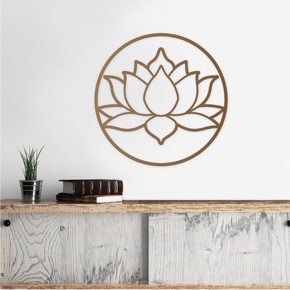 Lotus Flower Wall Decor Home Decoration Wall Art Yoga Decor - Etsy