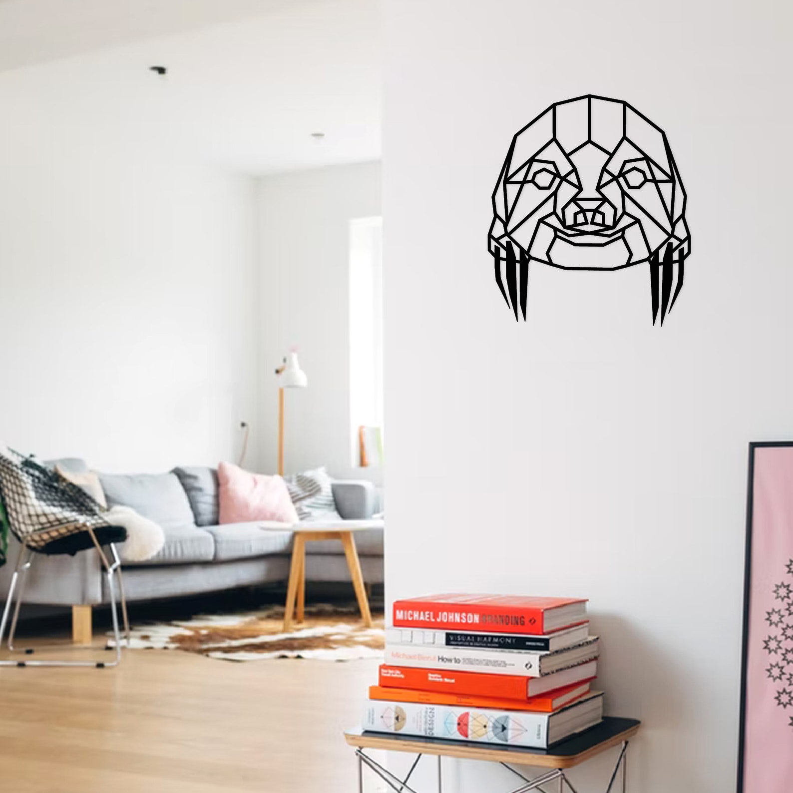 Geometric Sloth Wall Art Polygon Art Wall Decor Home Decor - Etsy UK