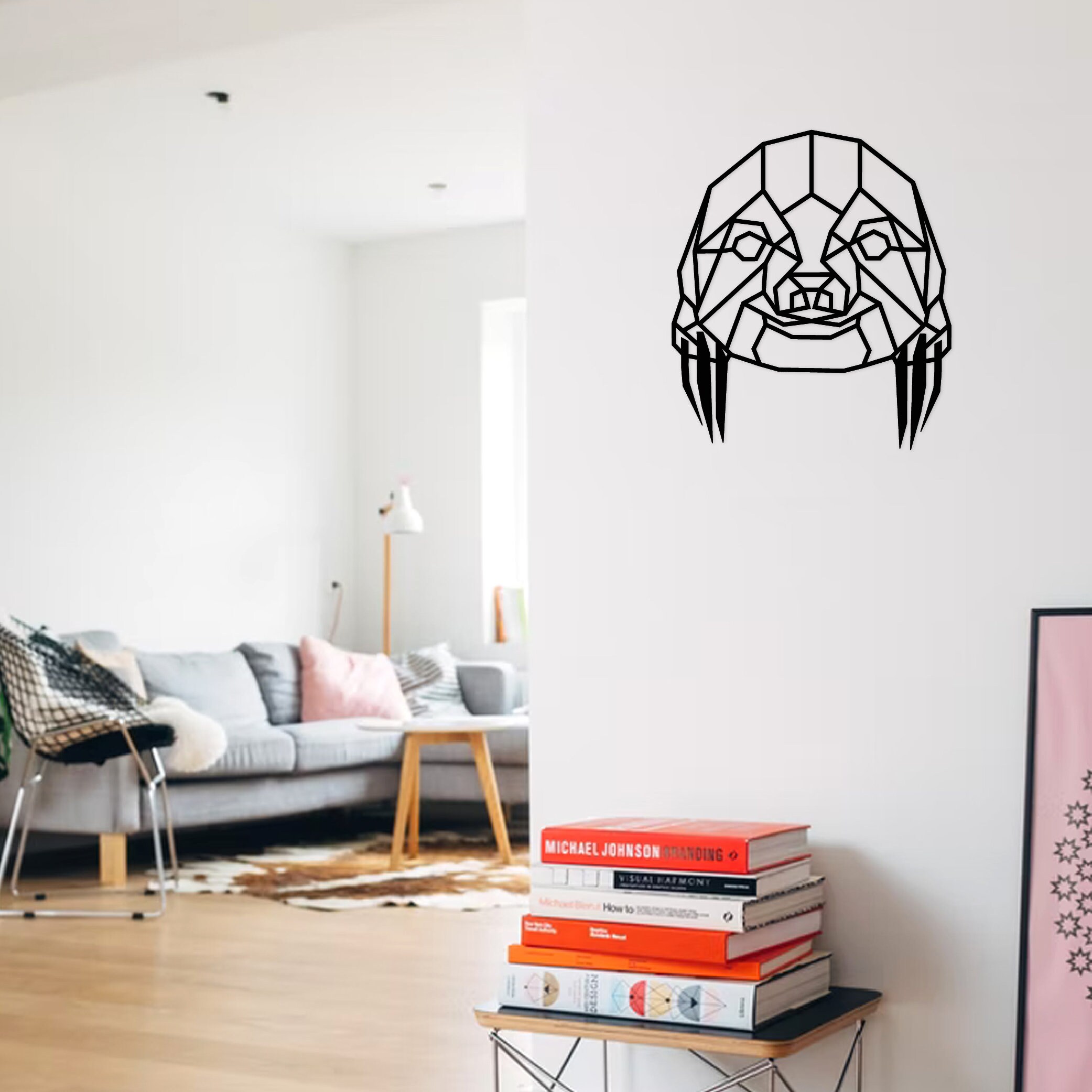 Geometric Sloth Wall Art Polygon Art Wall Decor Home Decor - Etsy UK