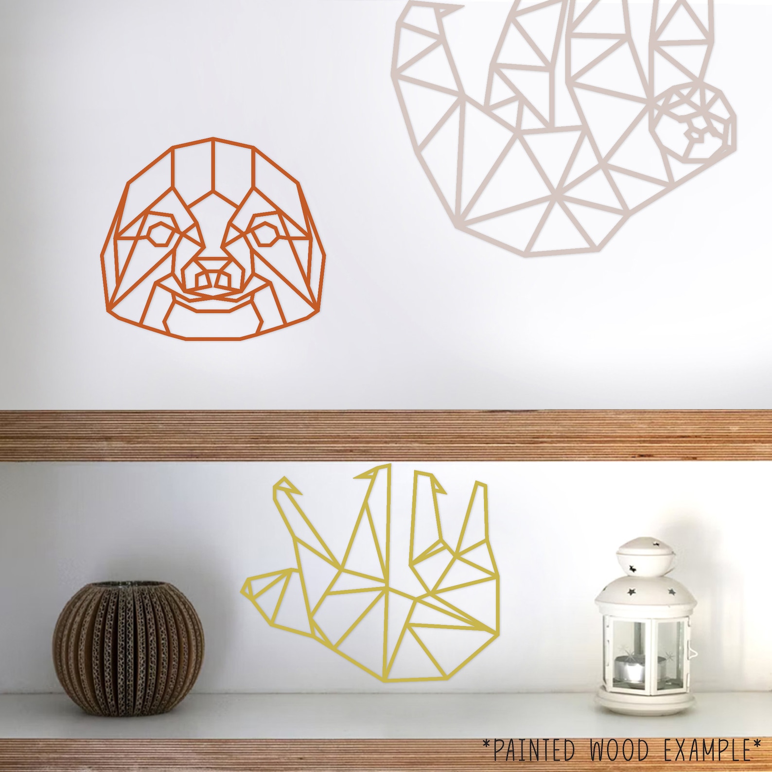 Geometric Sloth Wall Art Polygon Art Wall Decor Home Decor - Etsy UK