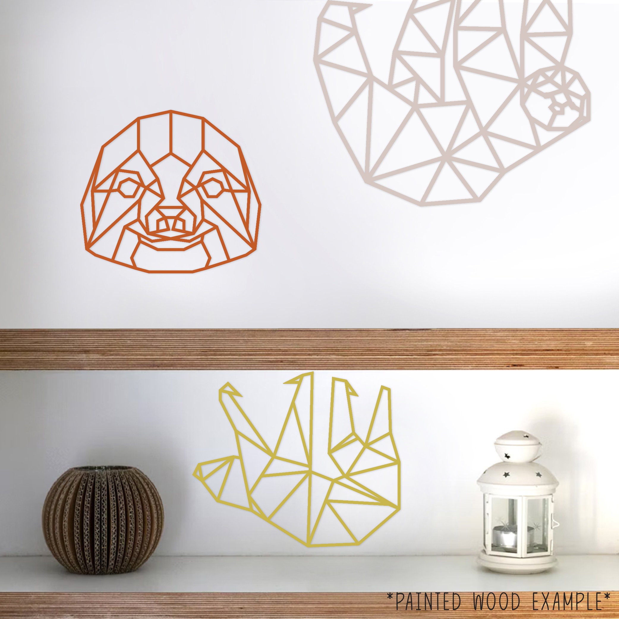 Geometric Sloth Wall Art Polygon Art Wall Decor Home Decor - Etsy UK