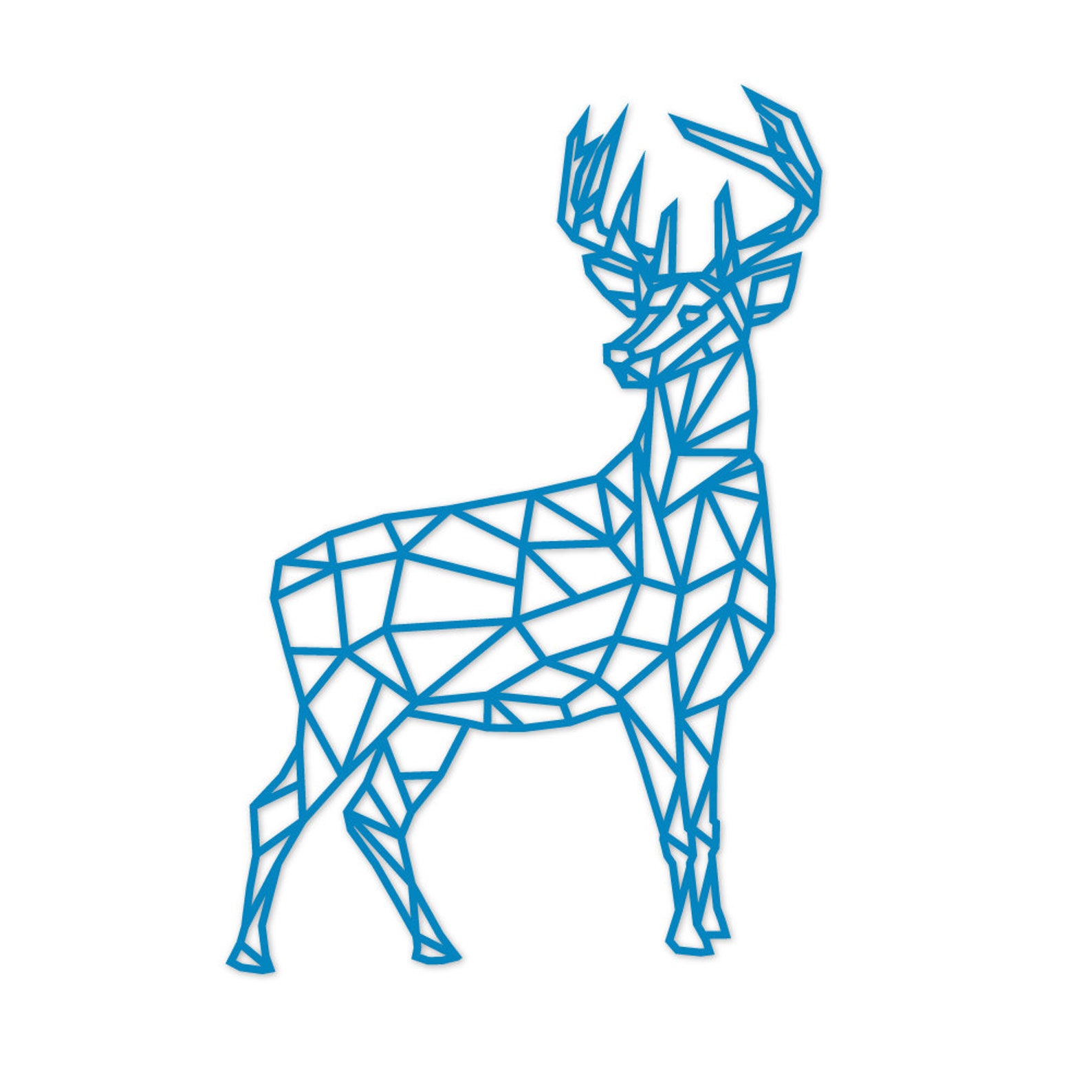 Geometric Stag Wall Art Polygon art Wall Decor Home Decor | Etsy