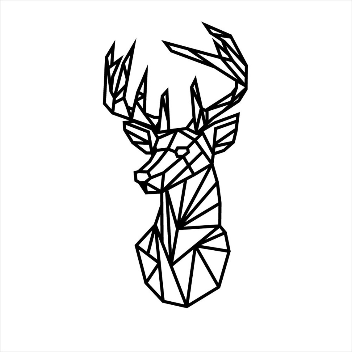 Geometric Stag Wall Art Polygon art Home Decor Wall Decor | Etsy